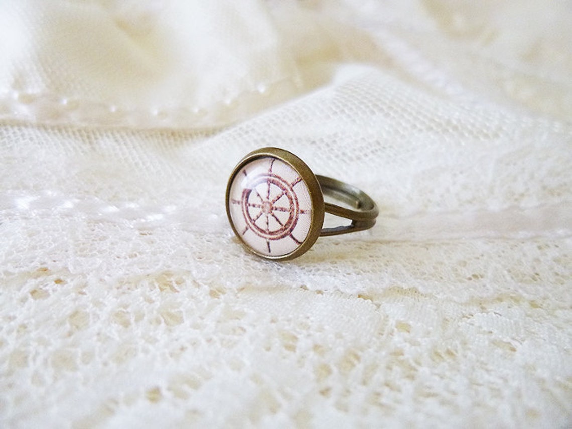Rudder Ring Ship Wheel Ring Nautical Ring Retro Ship Wheel - Etsy
