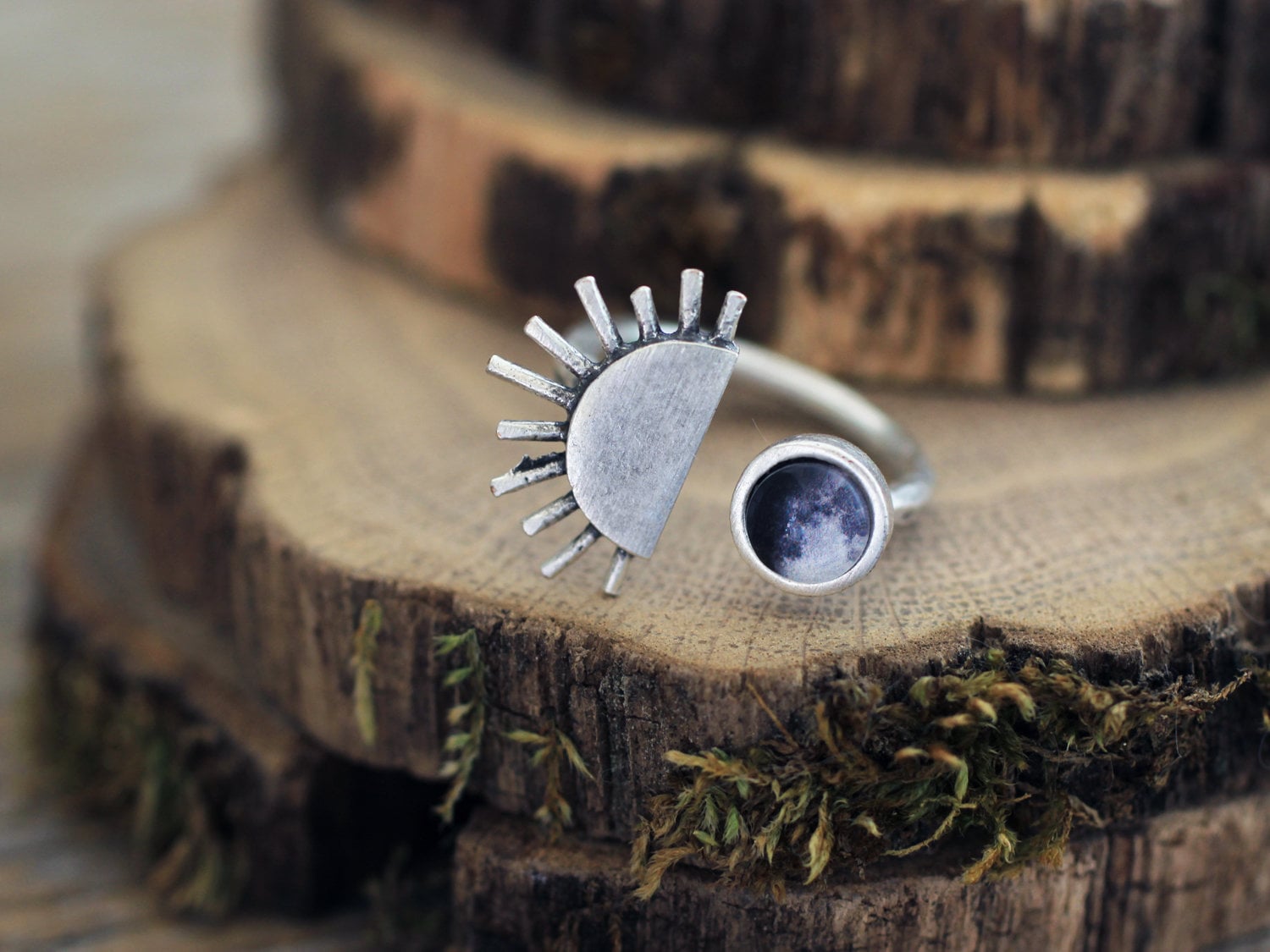 Birth Moon Ring Birth Moon Custom Moon Ring Birthmoon Ring | Etsy