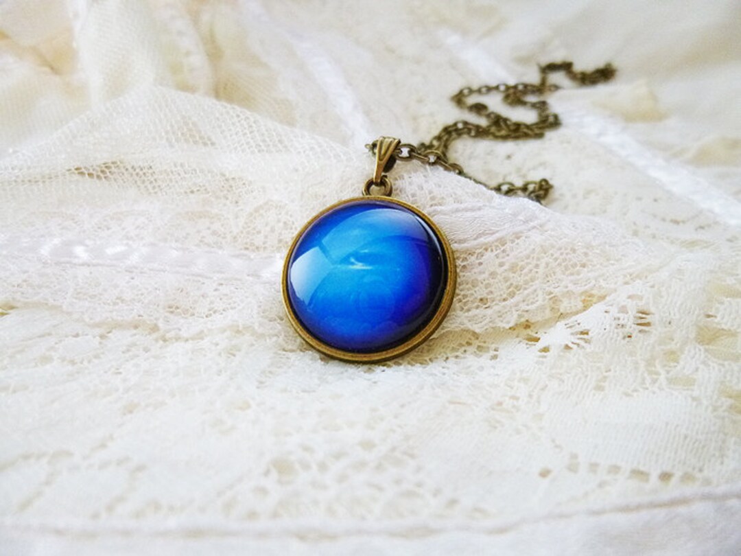 Neptune Necklace, Neptune, Neptune Pendant, Solar System Necklace ...