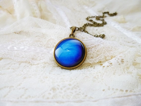 Neptune Necklace Neptune Neptune Pendant Solar System | Etsy