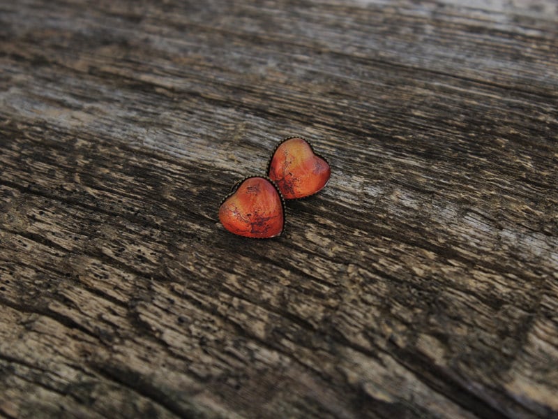 Mars Planet Mars Earrings Heart Shaped Planet Earrings - Etsy