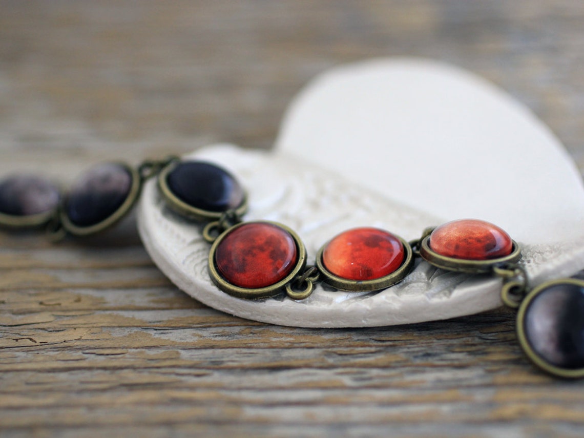 Lunar Eclipse Bracelet, Lunar Eclipse, Moon Eclipse Bracelet, Moon ...