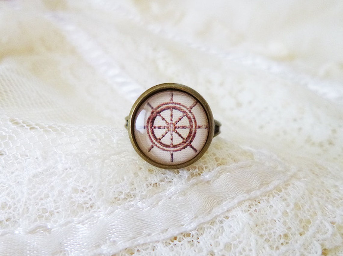 Rudder Ring Ship Wheel Ring Nautical Ring Retro Ship Wheel - Etsy
