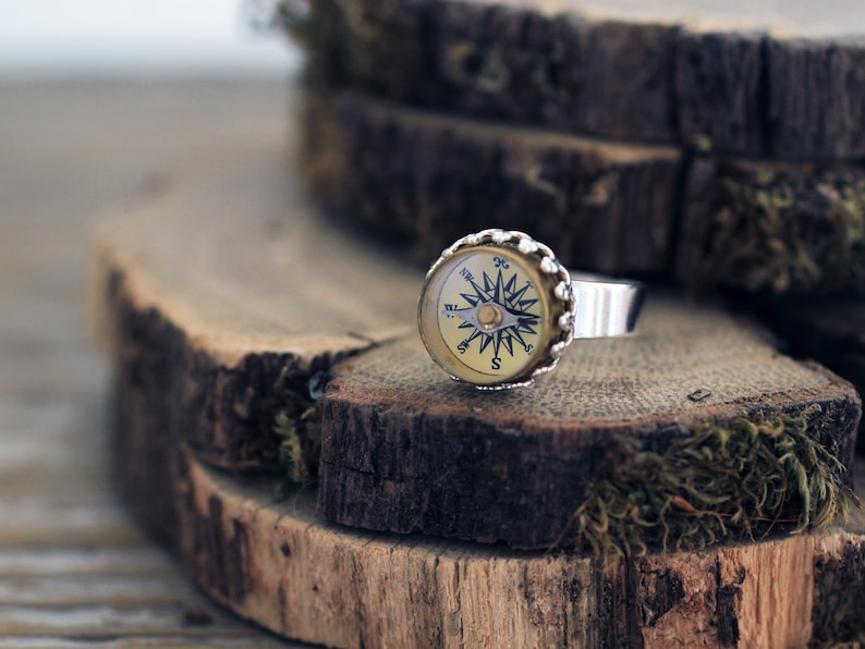 Compass Ring Compass Jewelry Functioning Compass Ring - Etsy