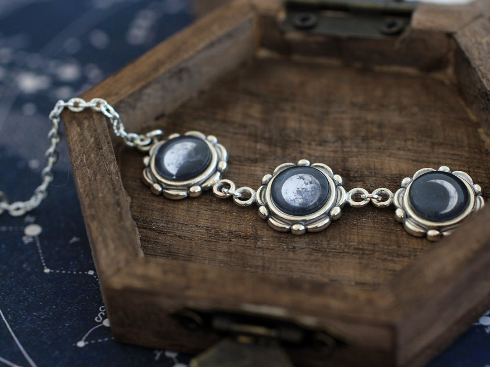 Moon Phase Bracelet Moon Phases Jewelry Moon Cycle Moon - Etsy