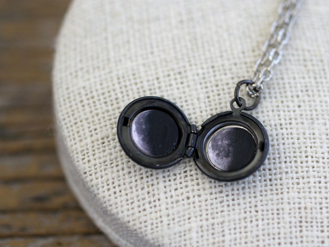 Moon Locket, Phases of the Moon, Moon Phases, Moon Phase Necklace, Moon ...