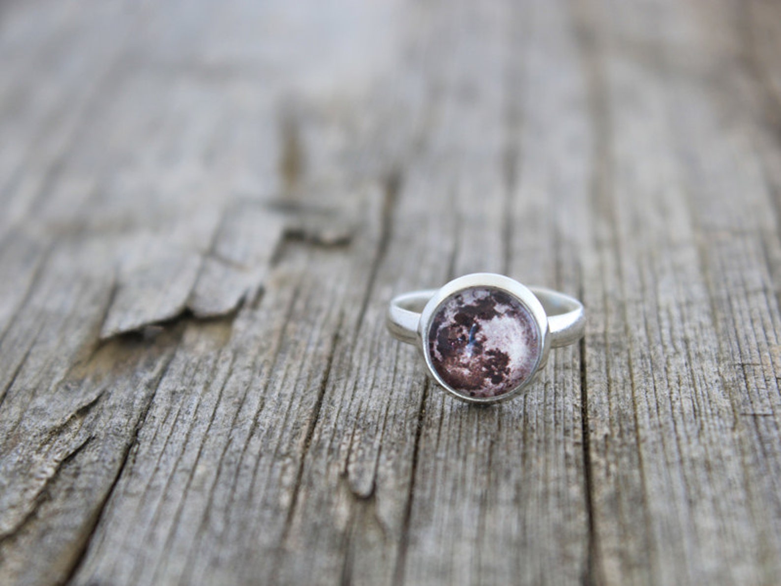 Moon Ring, Full Moon Ring, Moon, Simple Moon Ring, Space Ring, Lunar ...