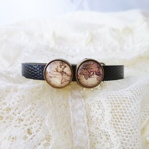 Retro Map Bracelet, Map Bracelet, Retro World Map, Retro World Map ...