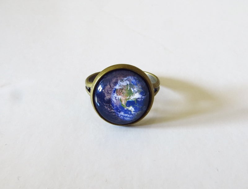 Earth Ring Earth Planet Ring Solar System Ring World Ring | Etsy