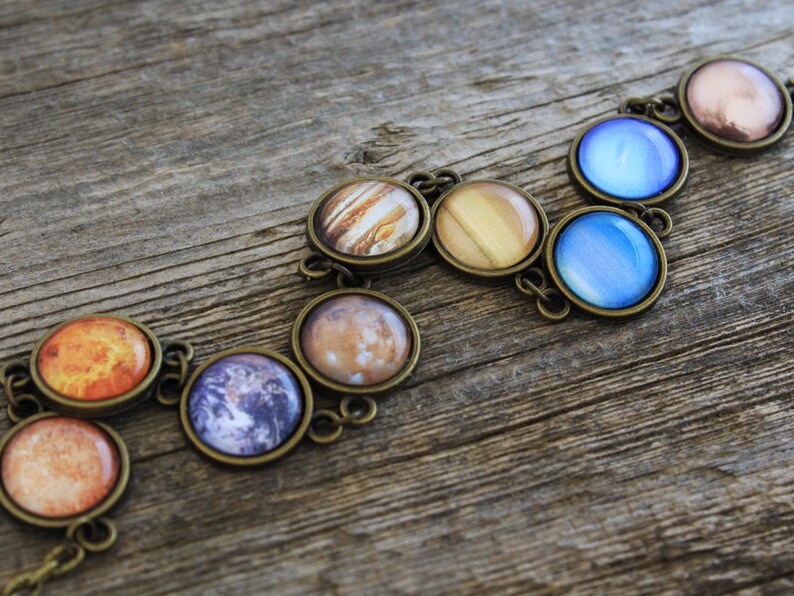 Solar System Necklace Solar System Planets Necklace Planet - Etsy