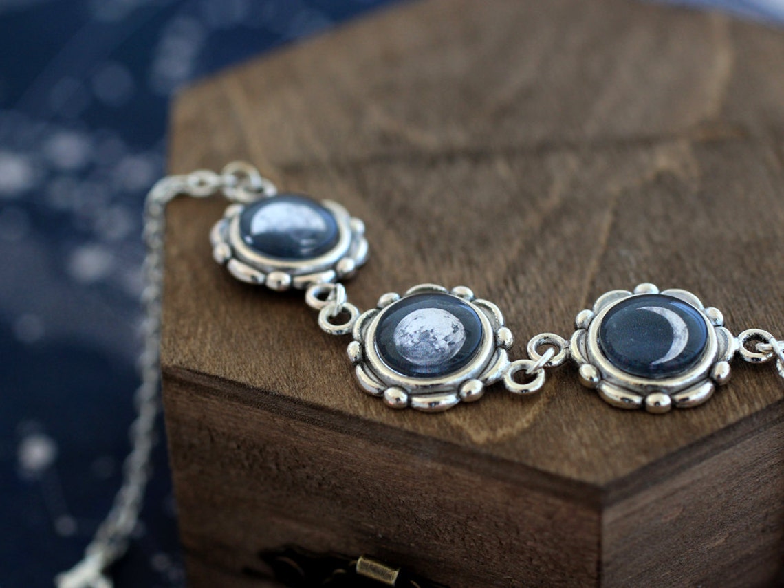 Moon Phase Bracelet Moon Phases Jewelry Moon Cycle Moon - Etsy