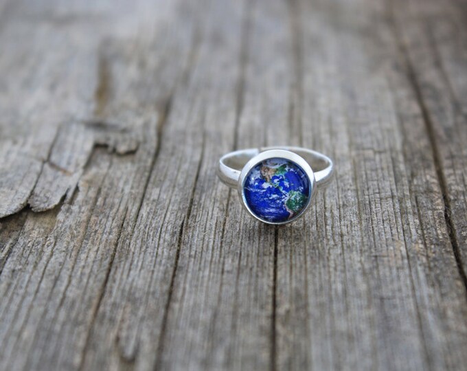 Earth Planet Earth Earth Jewelry Earth Ring Tiny Earth - Etsy