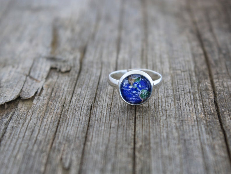 Earth Planet Earth Earth Jewelry Earth Ring Tiny Earth - Etsy