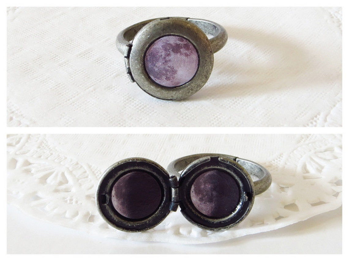 Moon Ring Full Moon Ring Moon Moon Phases Ring Lunar | Etsy