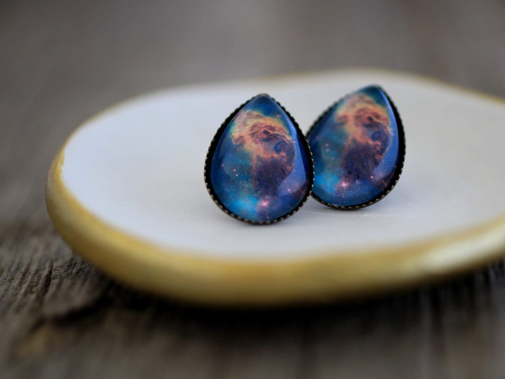 Carina Nebula, Carina Nebula Earrings, Carina Nebula Studs, Nebula ...