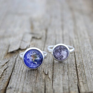 Earth and Moon, Earth, Moon, Earth Ring, Moon Ring, Moon and Earth ...