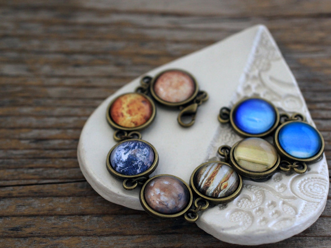 Solar System Bracelet Planet Bracelet Space Bracelet Galaxy - Etsy