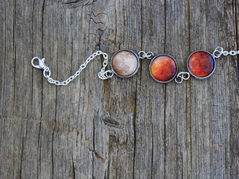 Lunar Eclipse Bracelet Lunar Eclipse Moon Eclipse Moon - Etsy