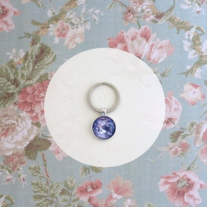 Earth, Earth Keychain, Planet Earth Key, Space Keychain, Space, Galaxy ...