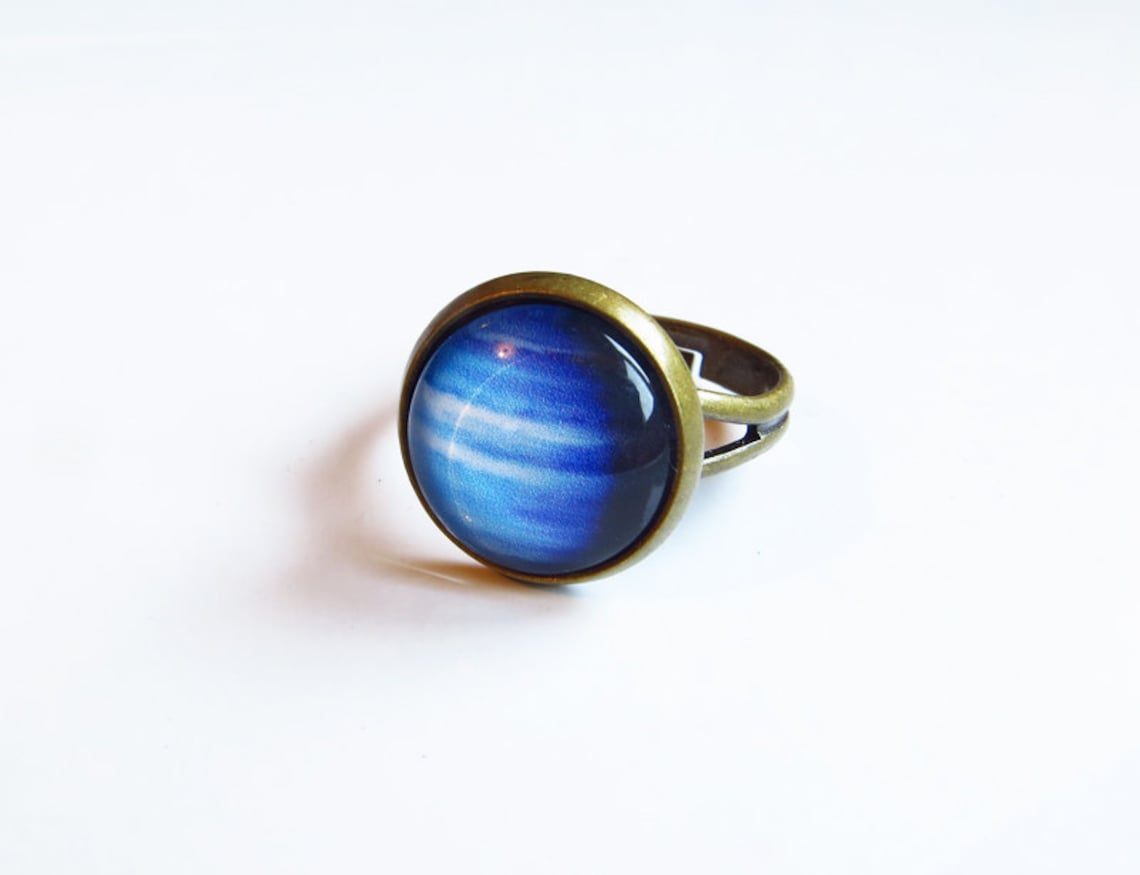 Neptune Neptune Ring Solar System Ring Planet Ring Blue | Etsy