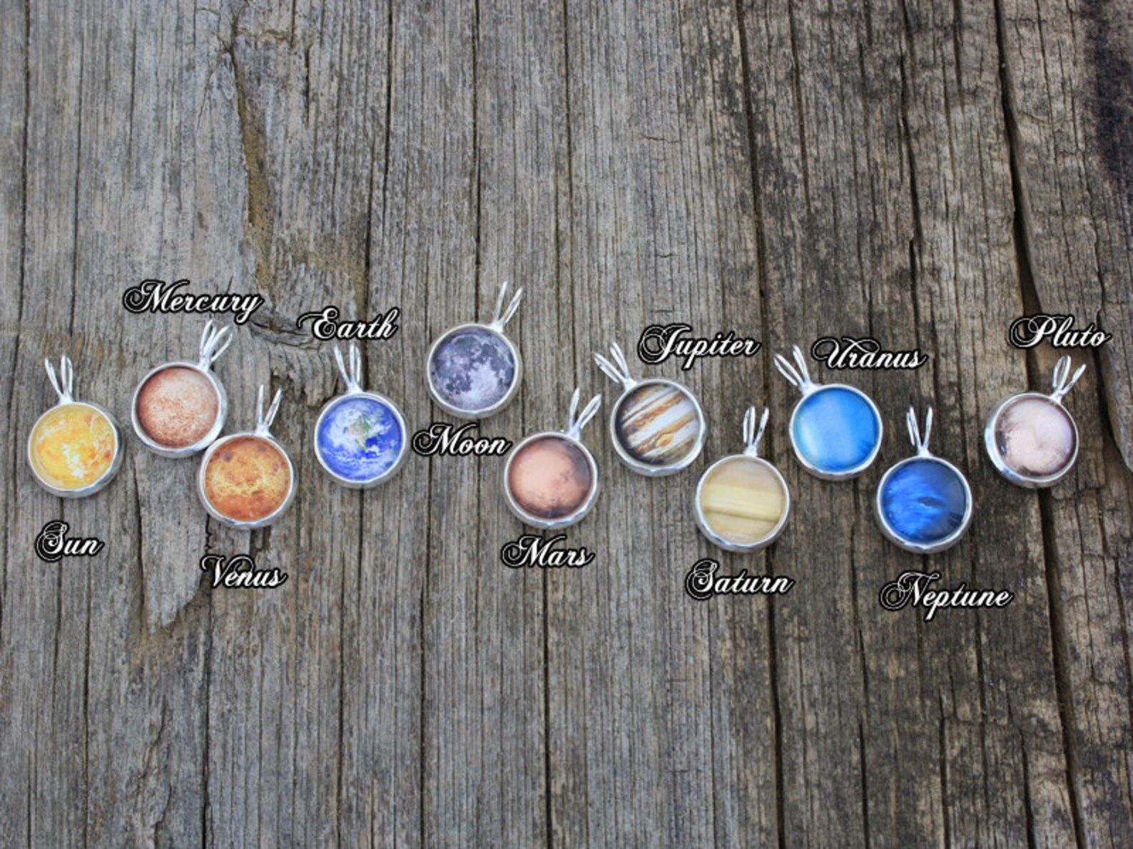 Tiny Planet Necklace Planet Necklace Earth Necklace | Etsy