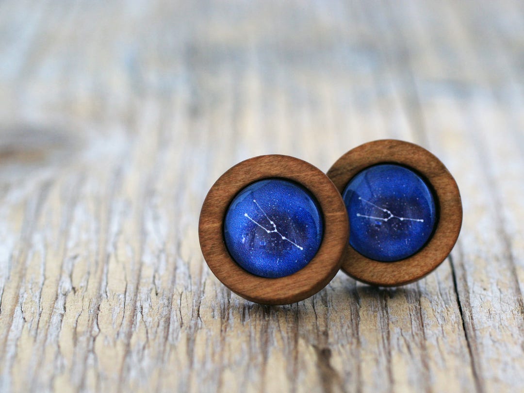 Taurus Earrings, Taurus Constellation, Zodiac Earrings, Taurus Zodiac ...