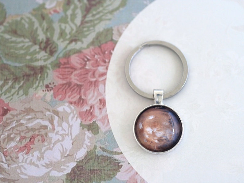 Mars Mars Keychain Planet Mars Space Keychain Space - Etsy