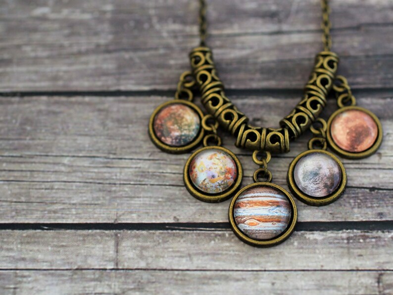 Jupiter Necklace, Galilean Moons Necklace, Jupiter Moons Necklace ...