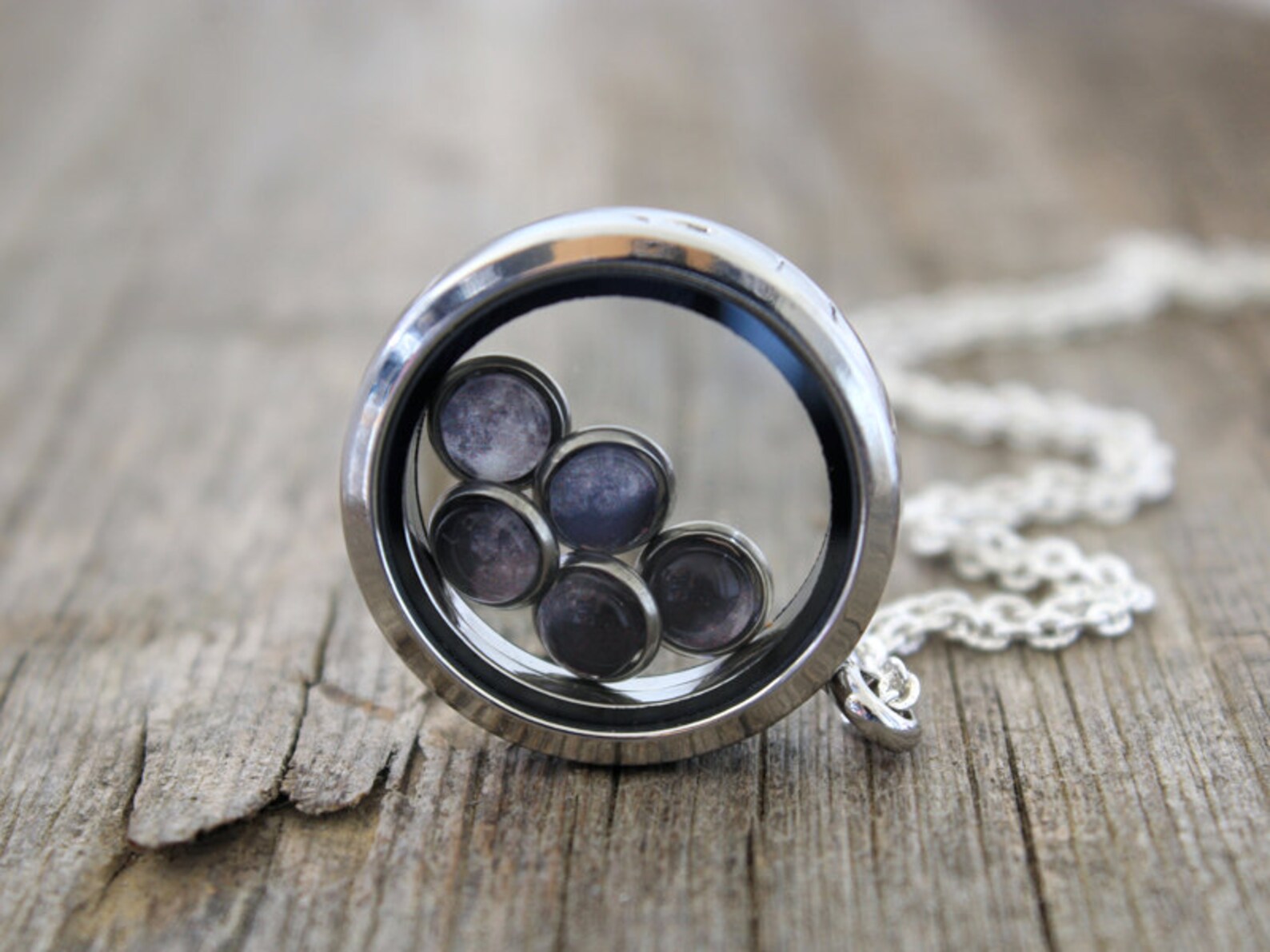 Moon Phases Moon Phases Necklace Moon Locket Moon Jewelry | Etsy