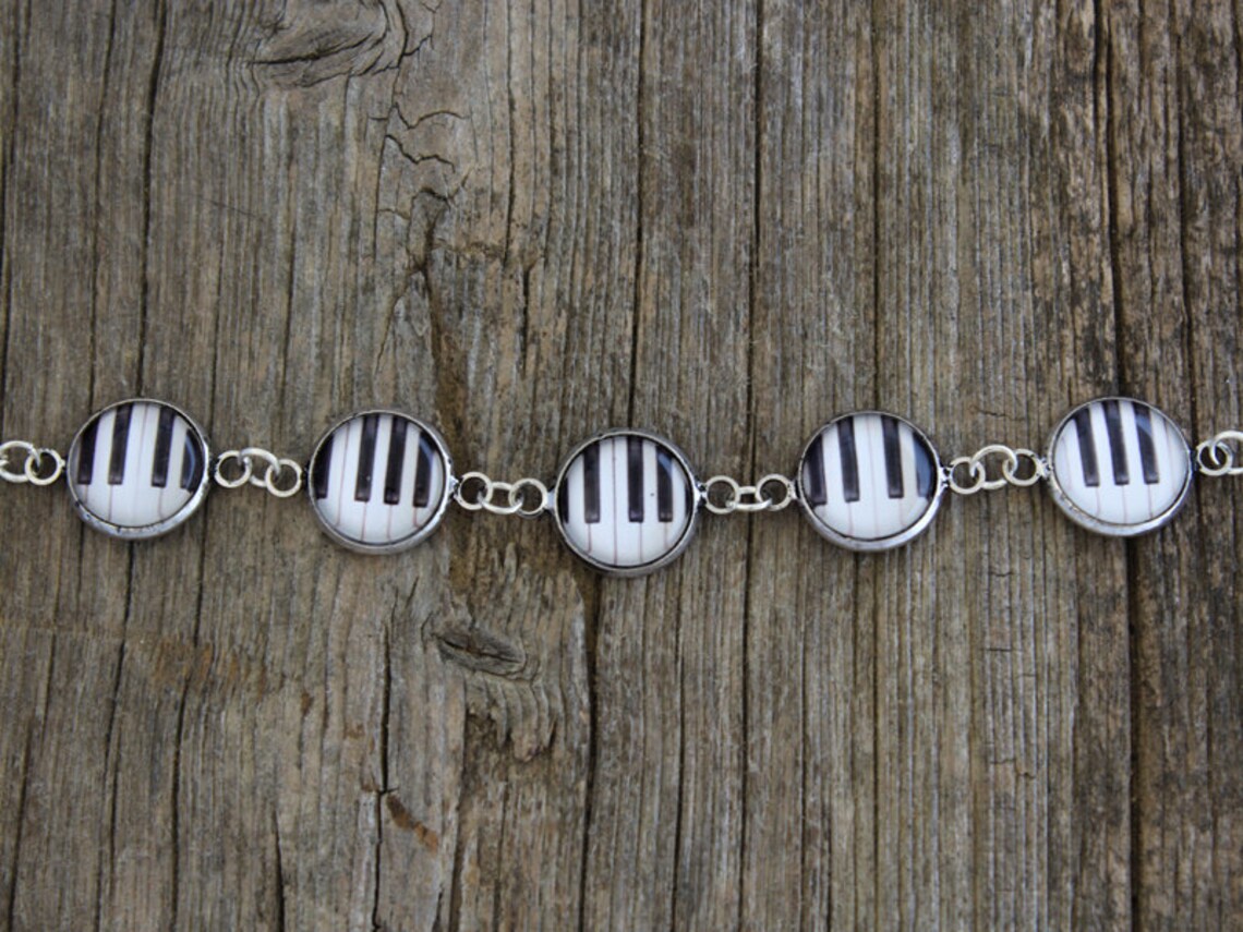 Piano Bracelet Piano Keyboard Piano Notes Bracelet Music | Etsy