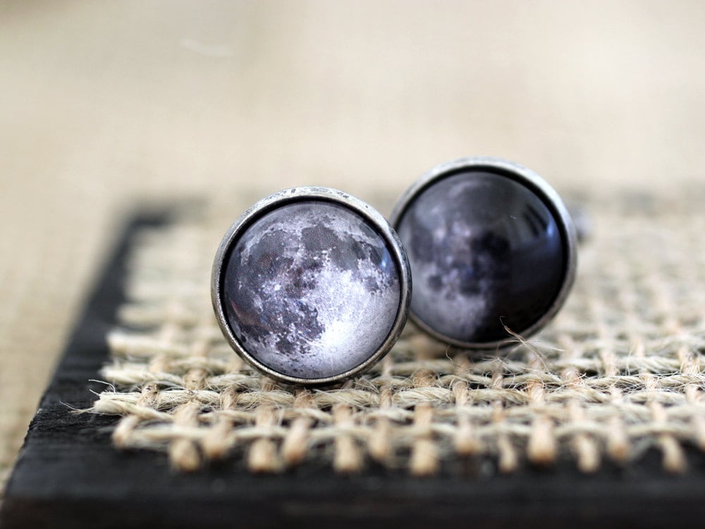 Birth Moon Cufflinks Birth Moon Jewelry Moon Phase on your | Etsy