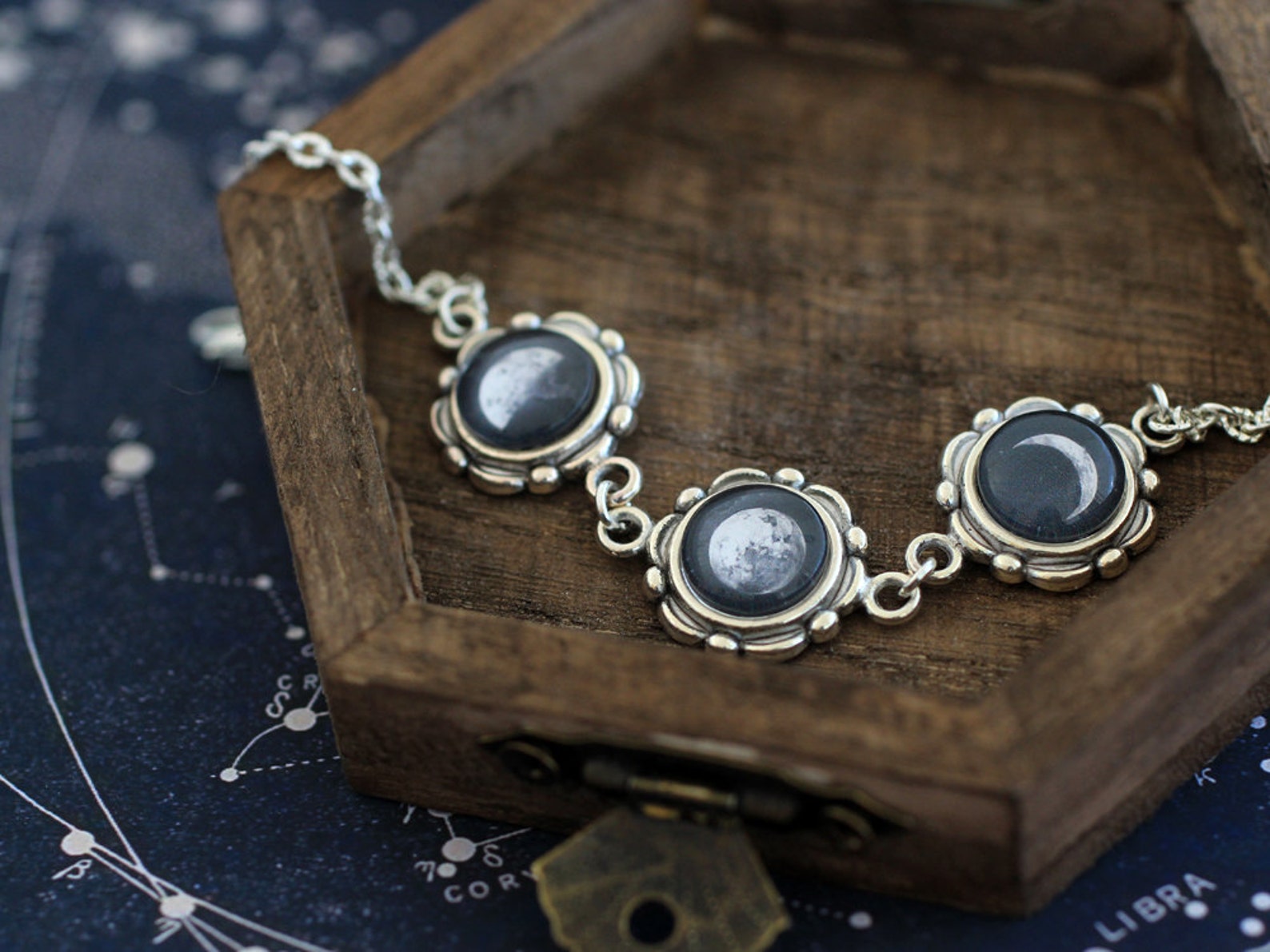 Moon Phase Bracelet Moon Phases Jewelry Moon Cycle Moon - Etsy