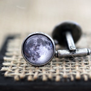 Birth Moon Cufflinks, Birth Moon Jewelry, Moon Phase on Your Birthday ...