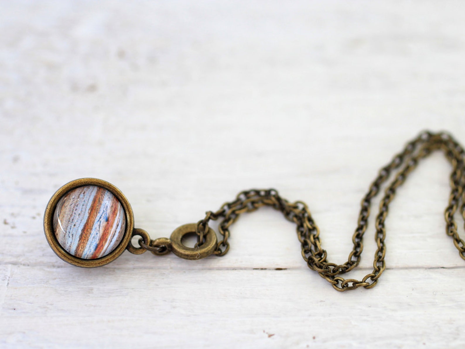 Two Sided Jupiter Double Sided Jupiter Necklace Jupiter | Etsy