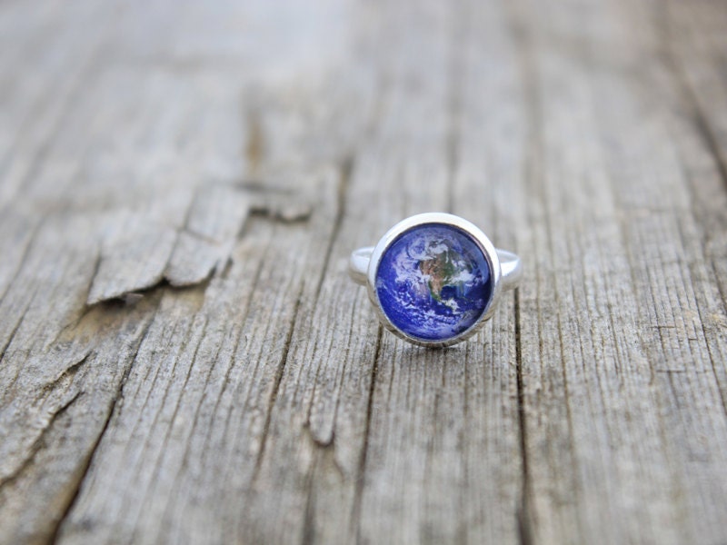 Earth Earth Jewelry Earth Ring Planet Ring Solar System | Etsy