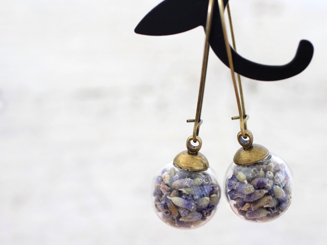 Lavender Earrings, Lavender Drop Earrings, Lavender Jewelry, Purple ...