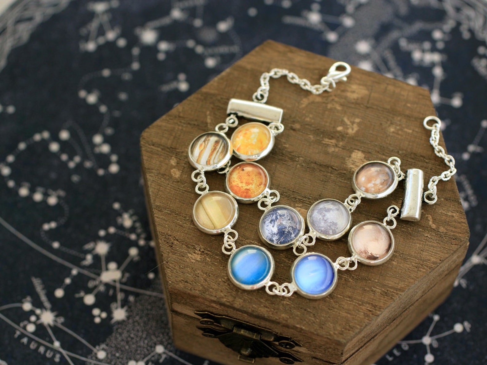 Solar System Bracelet Planets Bracelet Space Bracelet Earth | Etsy