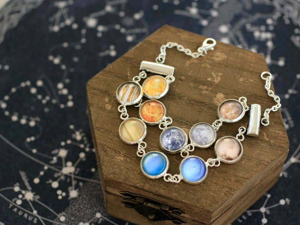 Solar System Bracelet Planets Bracelet Space Bracelet Earth | Etsy