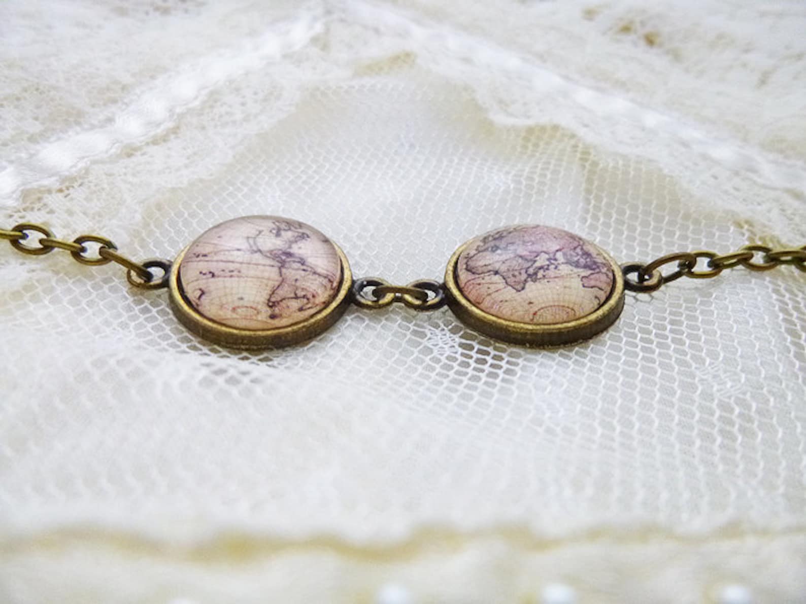 Retro World Map Bracelet Continents Bracelet Map Earth Map - Etsy