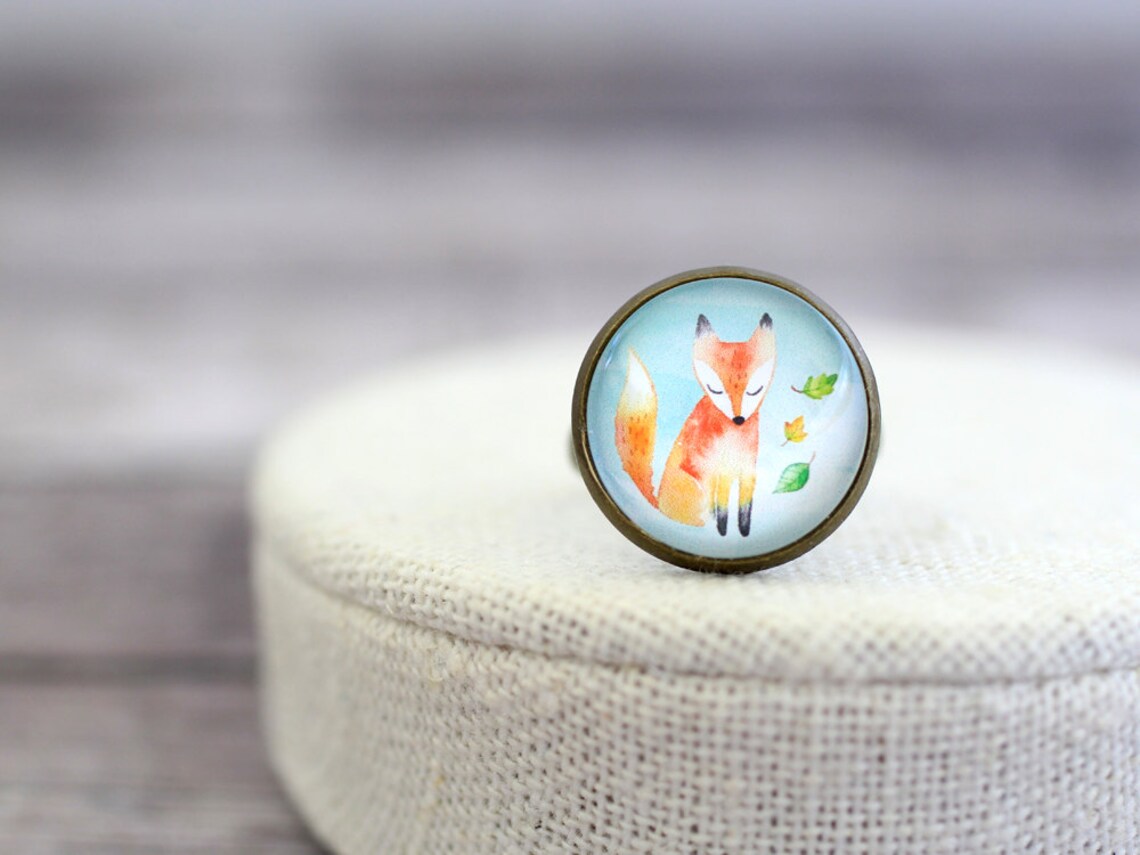 Fox Ring Red Fox Ring Orange Fox Cute Fox Fox Jewelry | Etsy
