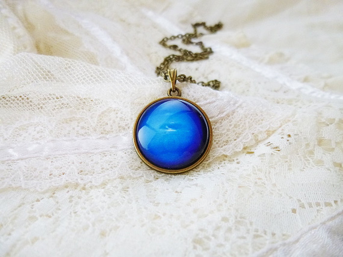 Neptune Necklace Neptune Neptune Pendant Solar System | Etsy