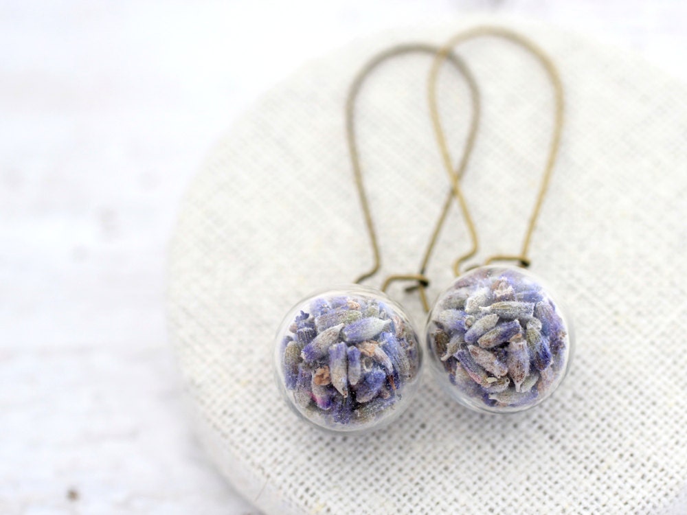 Lavender Earrings, Lavender Drop Earrings, Lavender Jewelry, Purple ...