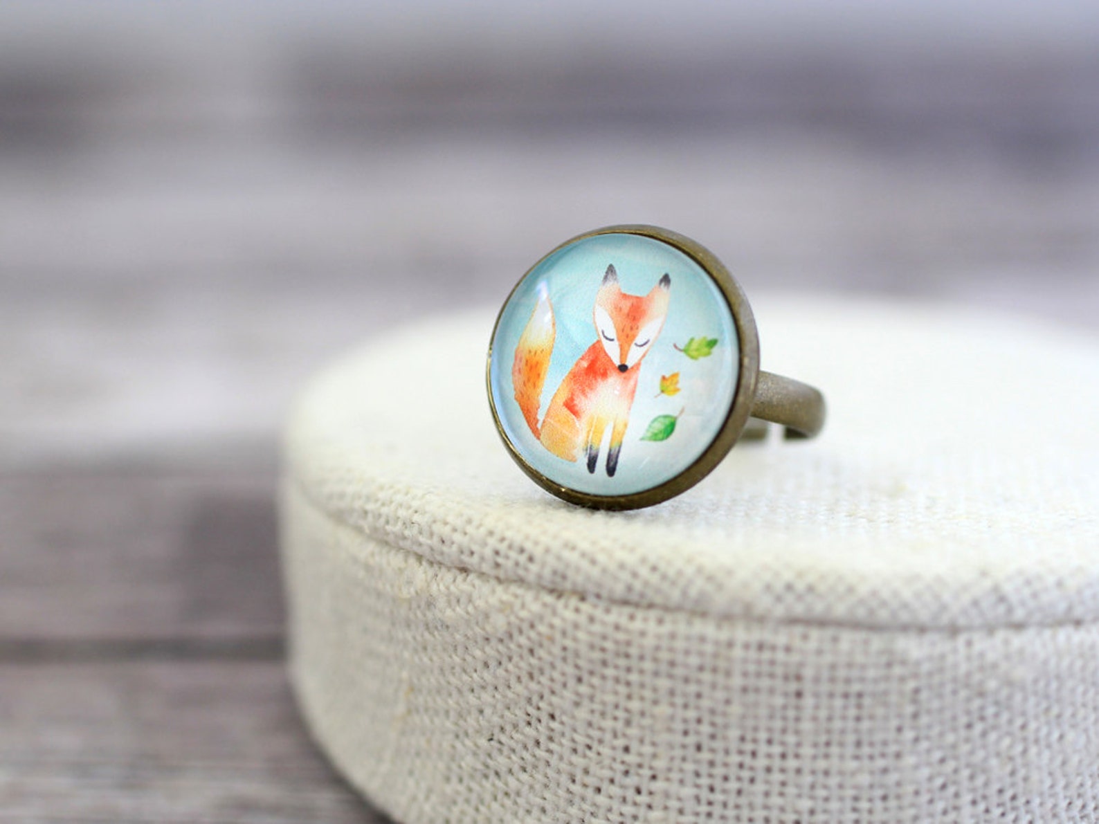 Fox Ring Red Fox Ring Orange Fox Cute Fox Fox Jewelry | Etsy