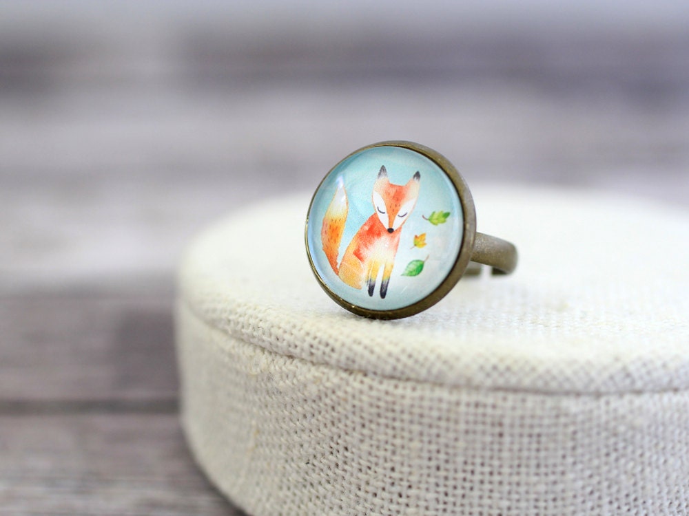 Fox Ring Red Fox Ring Orange Fox Cute Fox Fox Jewelry - Etsy