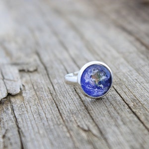 Earth, Earth Jewelry, Earth Ring, Planet Ring, Solar System Ring, World ...