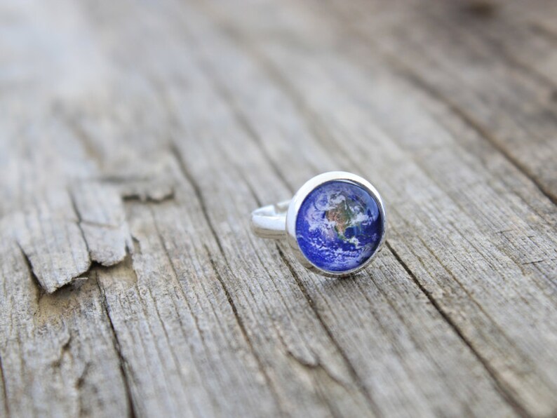 Earth Earth Jewelry Earth Ring Planet Ring Solar System - Etsy