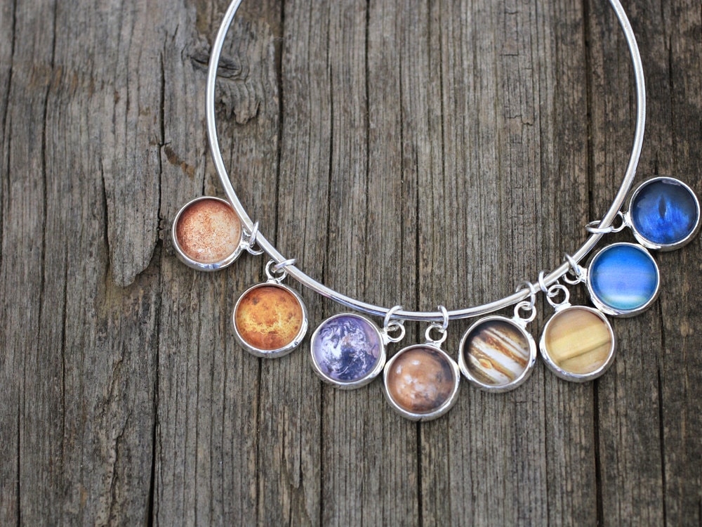 Planet Bracelet, Space Bracelet, Solar System, Nine Planets, 9 Planets ...