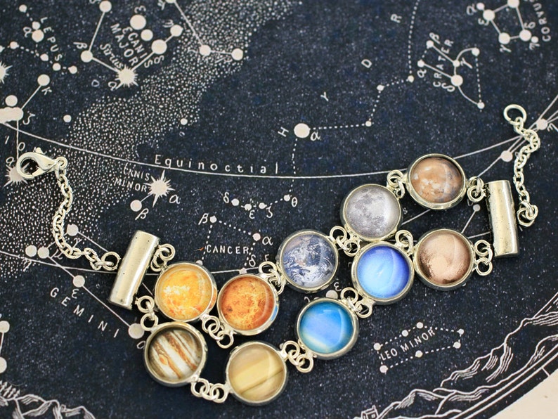 Solar System Bracelet Planets Bracelet Space Bracelet Earth | Etsy