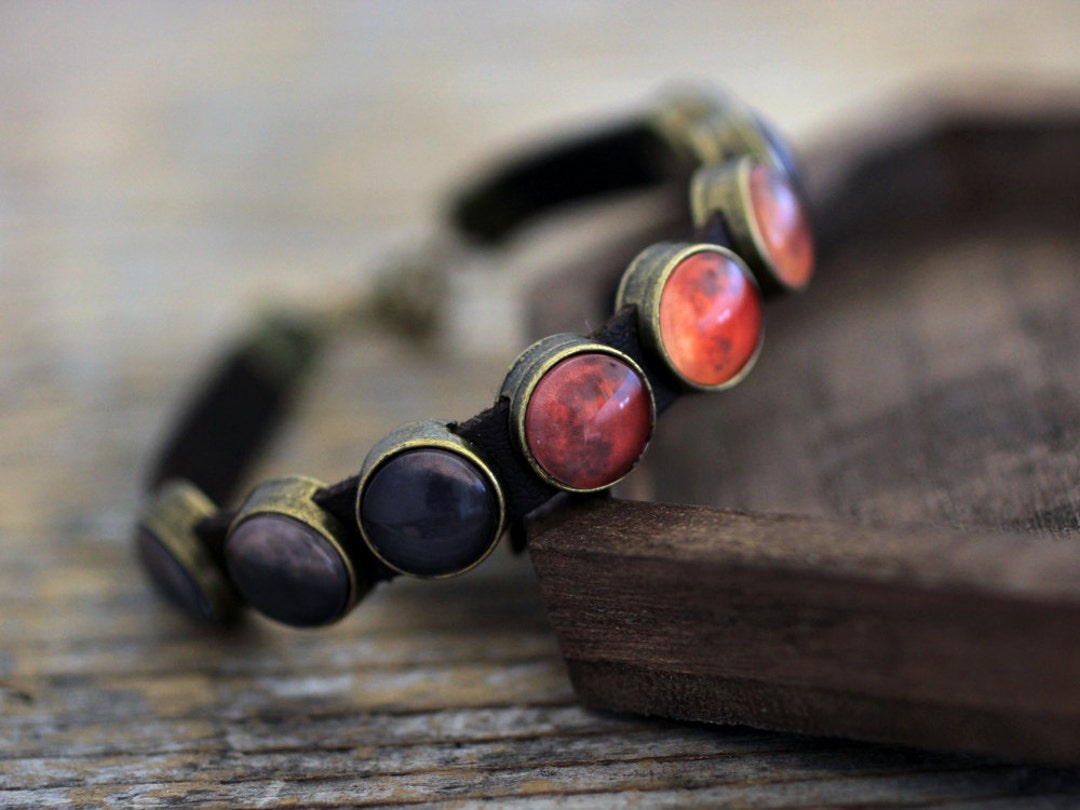 Moon Bracelet, Lunar Eclipse Bracelet, Moon Phases Bracelet, Moon ...