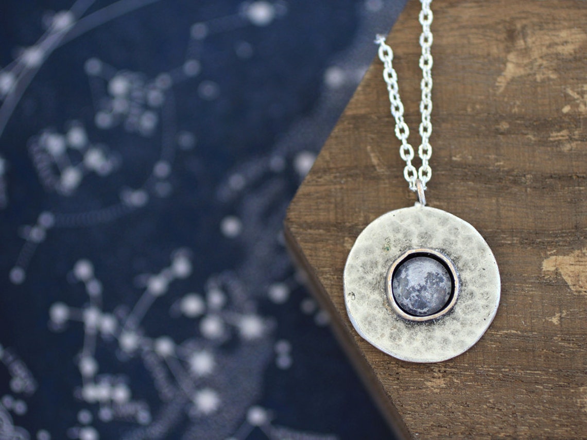 Moon Full Moon Moon Necklace Moon Pendant Moon Jewelry | Etsy